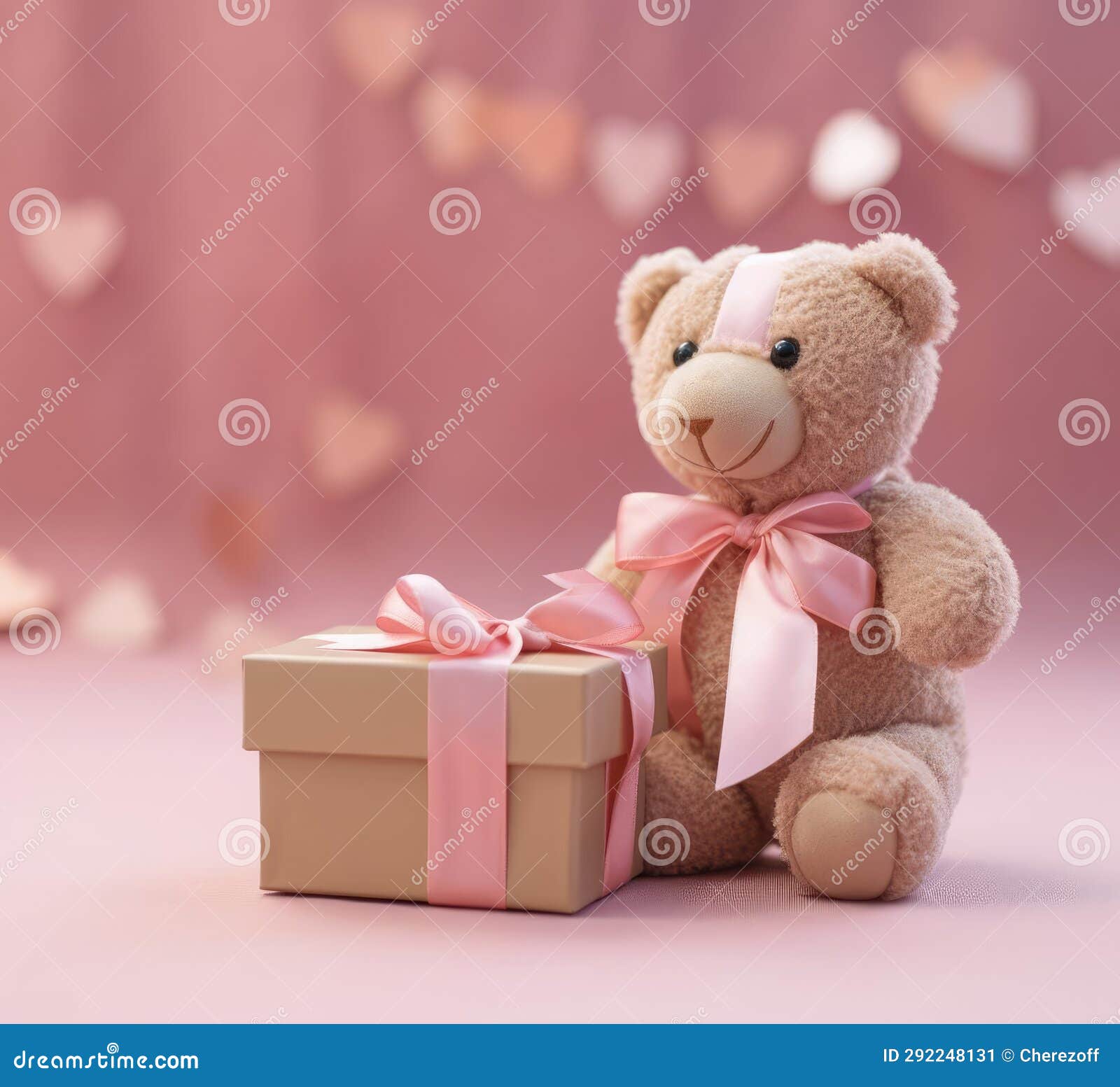 Soft Teddy Bear with Gift Box Stock Image - Image of fashion, bright ...