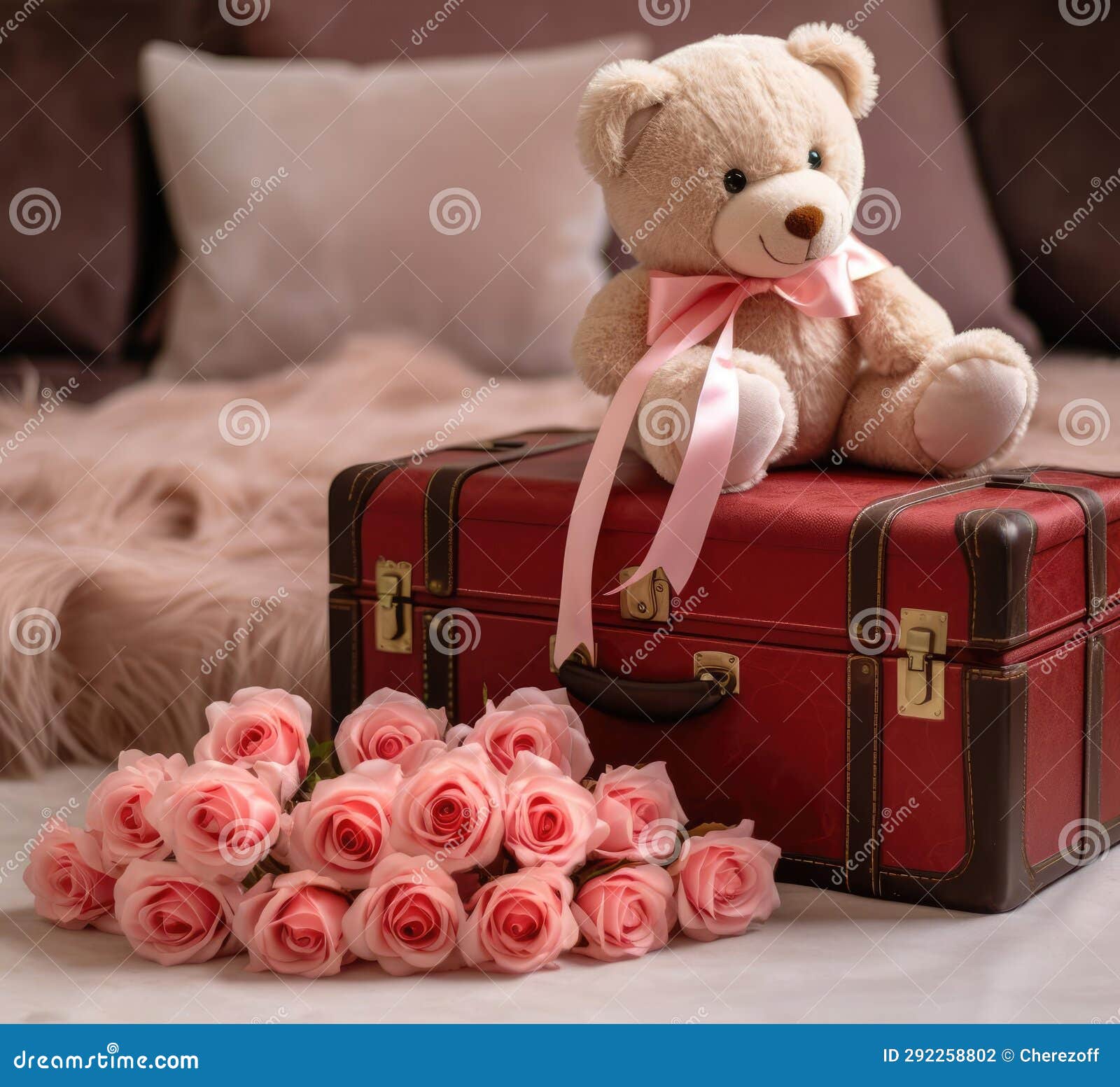 Soft Teddy Bear with Gift Box Stock Photo - Image of gift, bear: 292258802