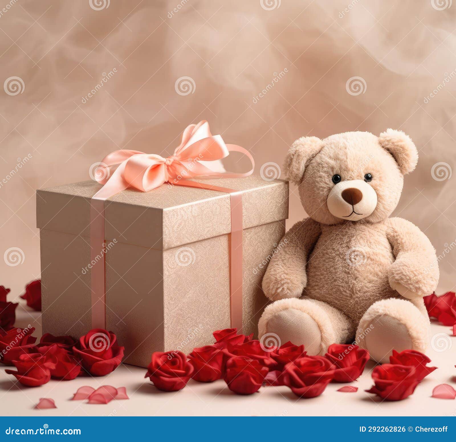 Soft Teddy Bear with Gift Box Stock Photo - Image of trend, birthday ...