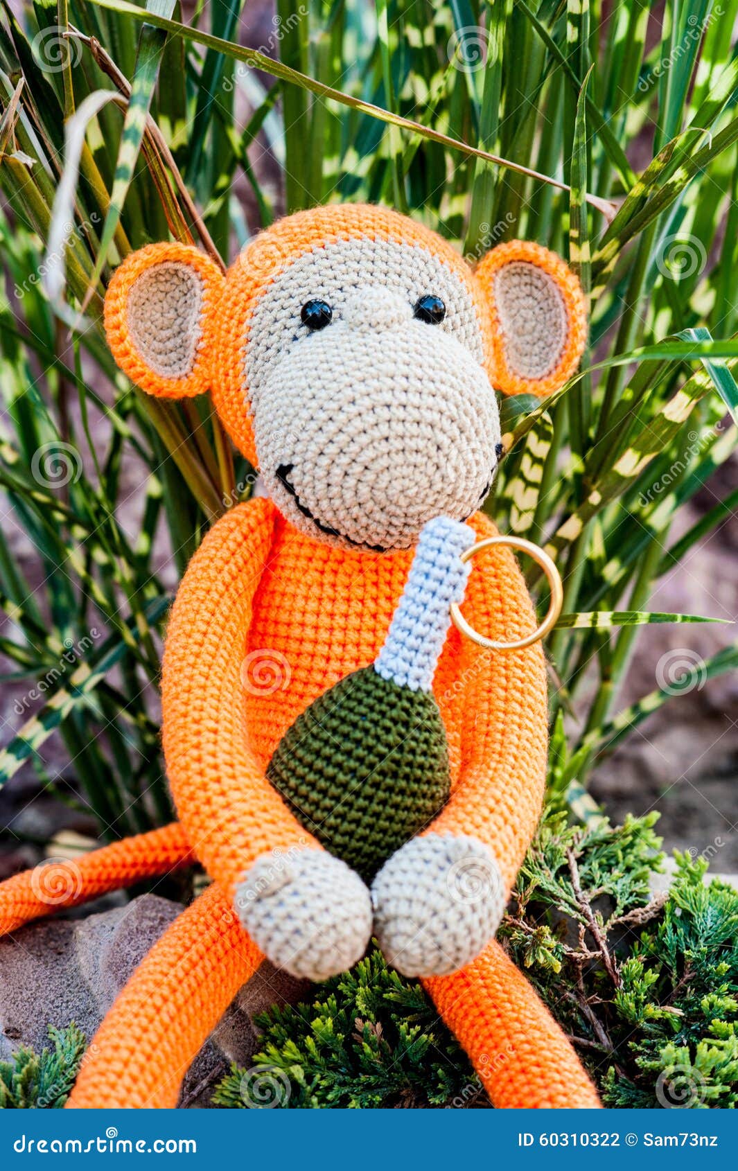 Soft Toy - Monkey with Grenade Stock Photo - Image of green, monkey ...