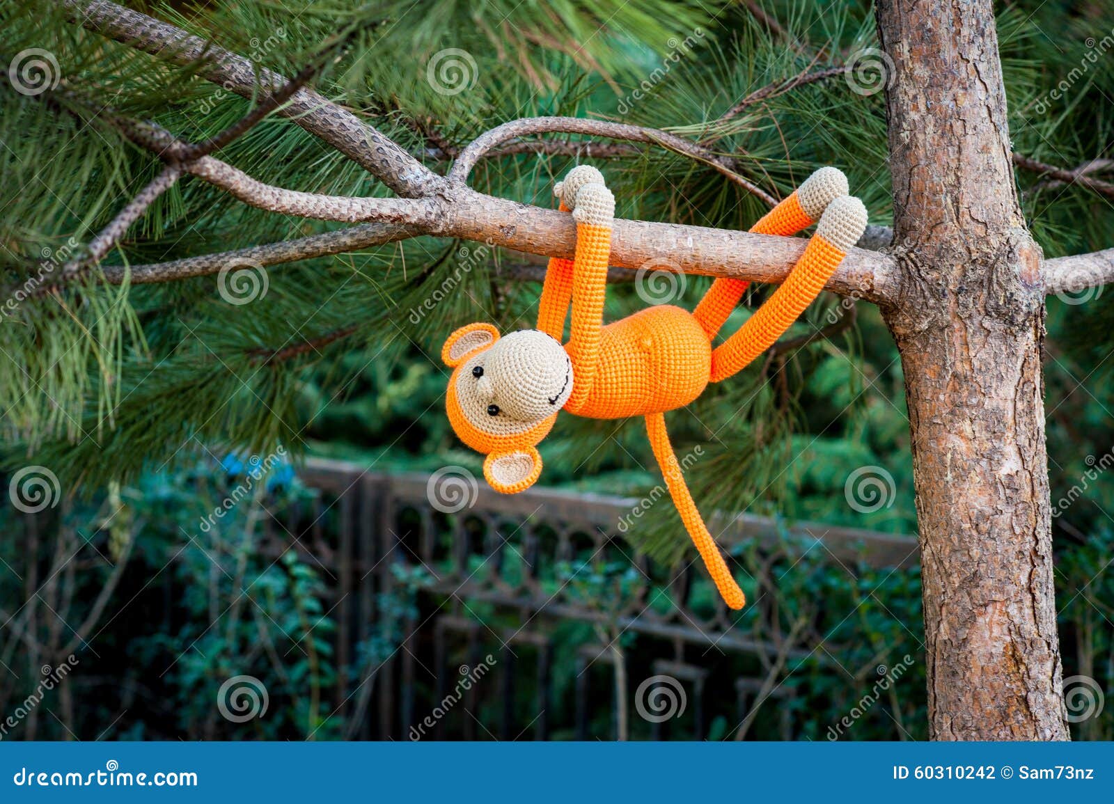 Soft Toy - Monkey on the Tree Stock Photo - Image of child, children ...