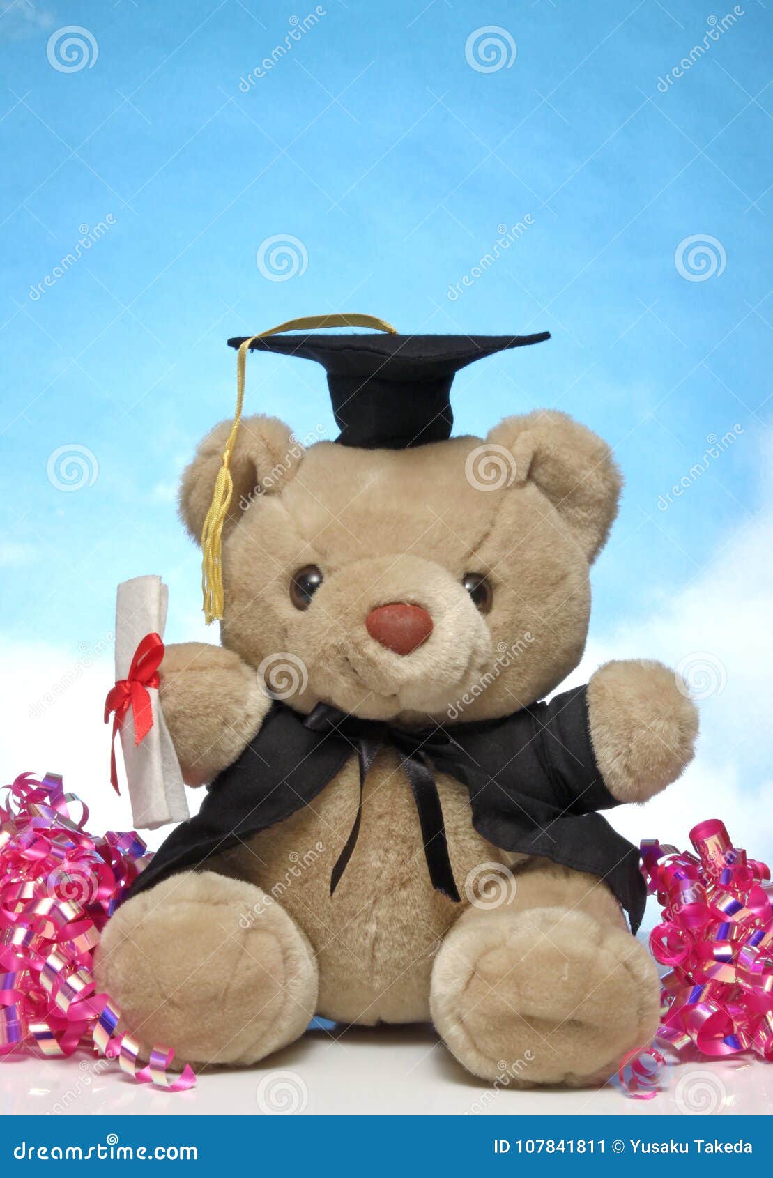A Soft Toy Wearing a Graduation Cap. Stock Image - Image of graduation ...