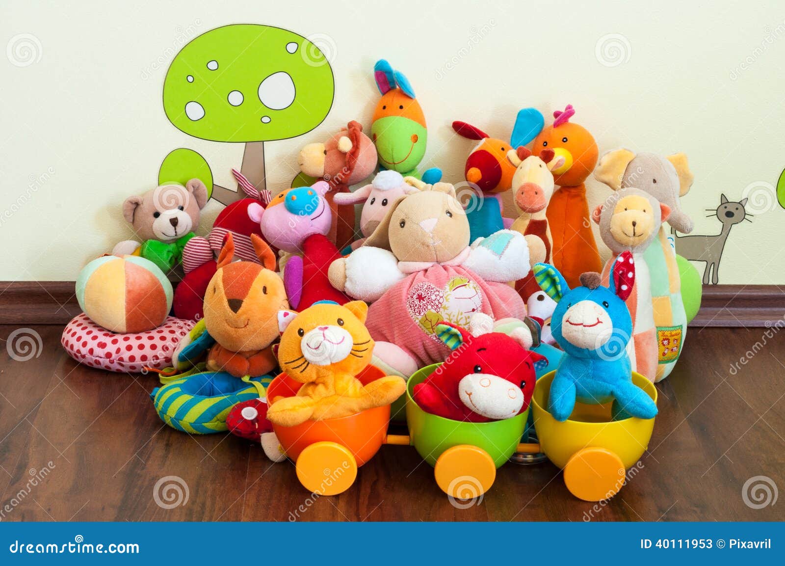 Soft toys stock image. Image of teddy, pegs, pile, colorful - 40111953