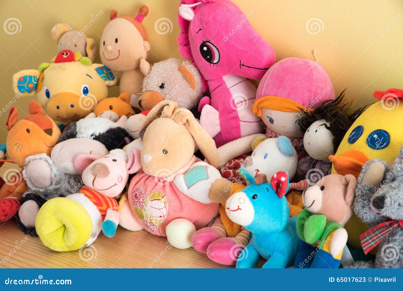 Soft toys stock image. Image of sweet, kids, fluffy, animal - 65017623