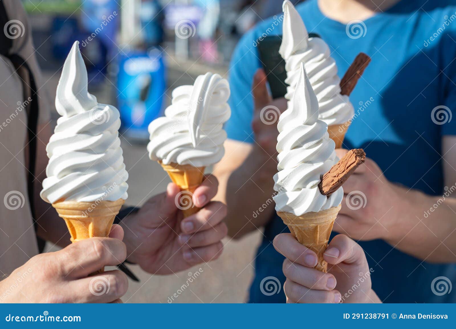 Soft Whipped Ice Cream In A Wafer Cone Royalty-Free Stock Image ...