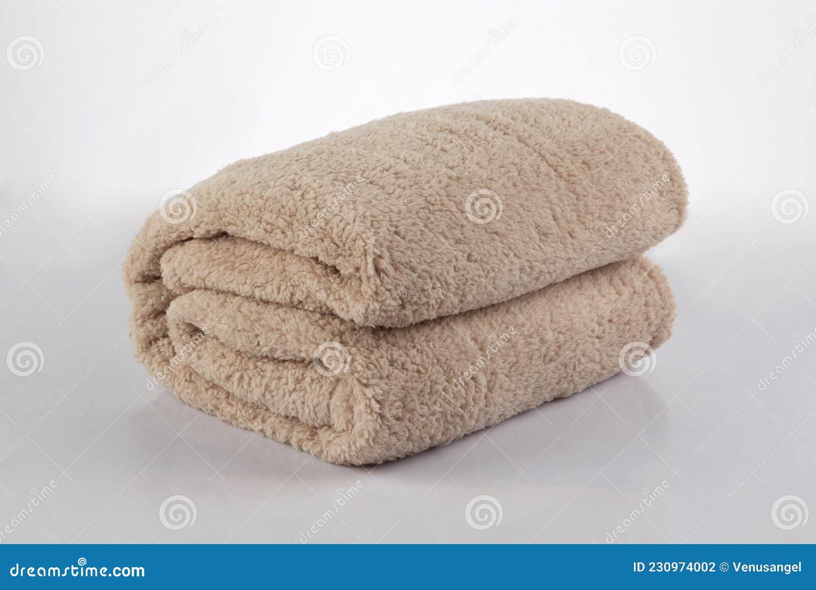 Soft and Warm of Brown Folded Blanket Isolated on White Stock Photo ...