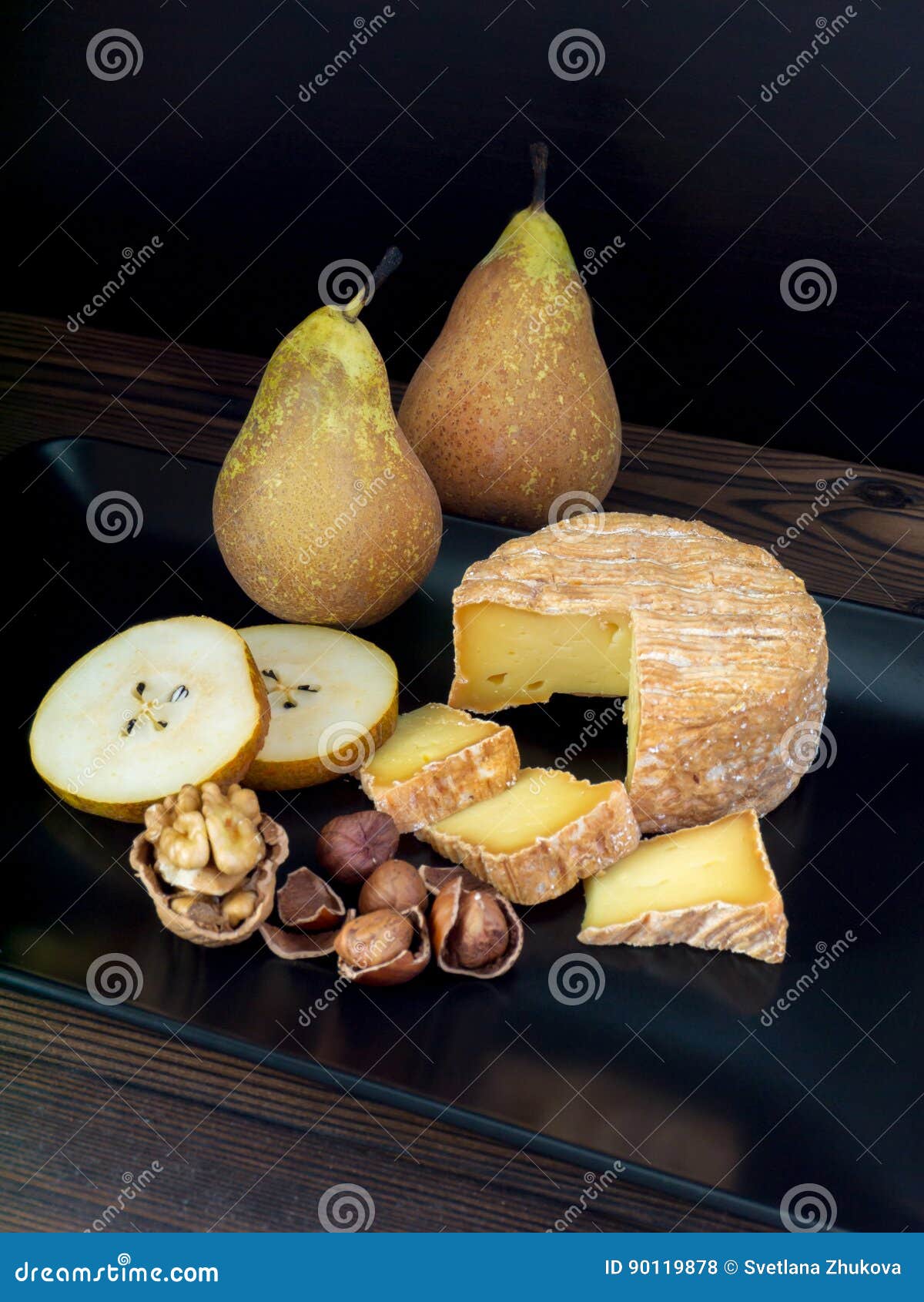 Soft washed-rind cheese stock photo. Image of yellow - 90119878