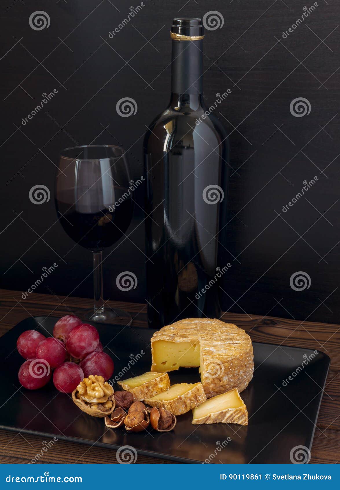 Soft Washed-rind Cheese and Wine Stock Image - Image of washed, rind ...