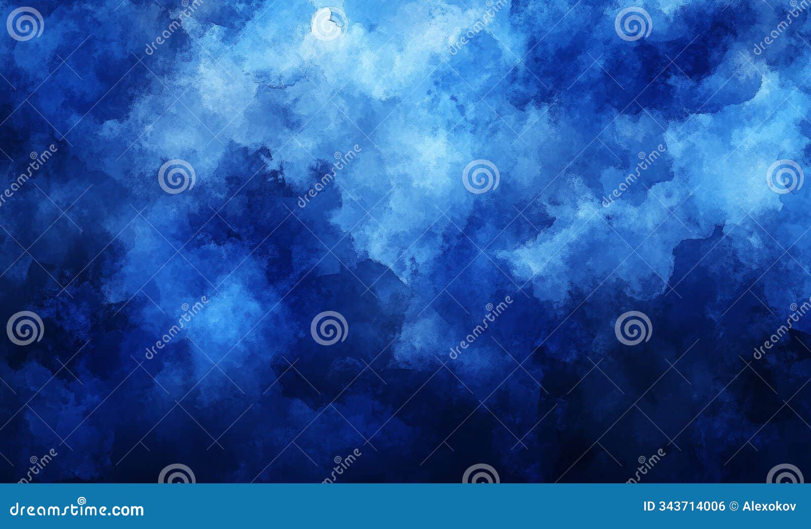 Soft Watercolor Background in Deep Blue Tones for Design and Art ...