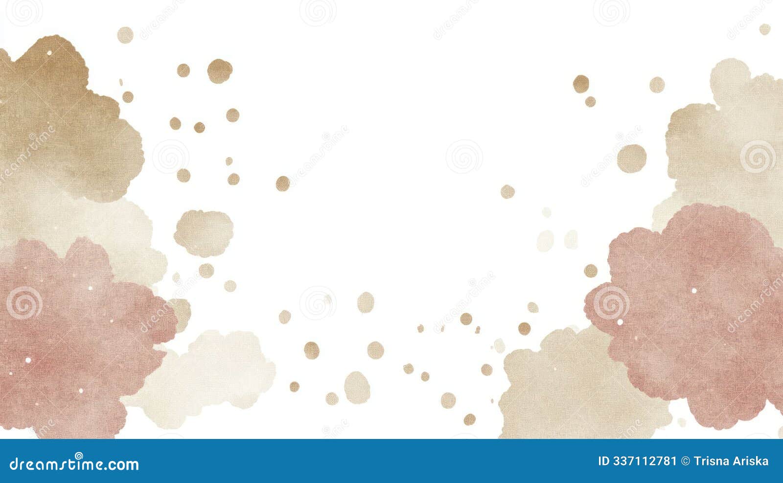 A Soft Watercolor Design Featuring Muted Floral Elements and Splashes ...