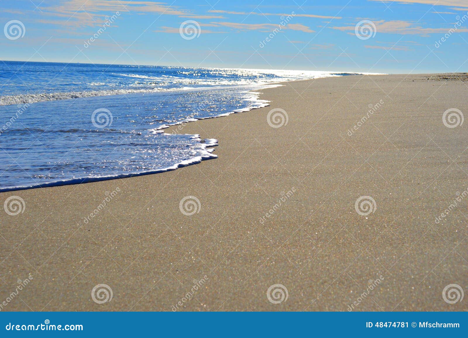 Soft Wave on the Beach stock image. Image of shore, sand - 48474781