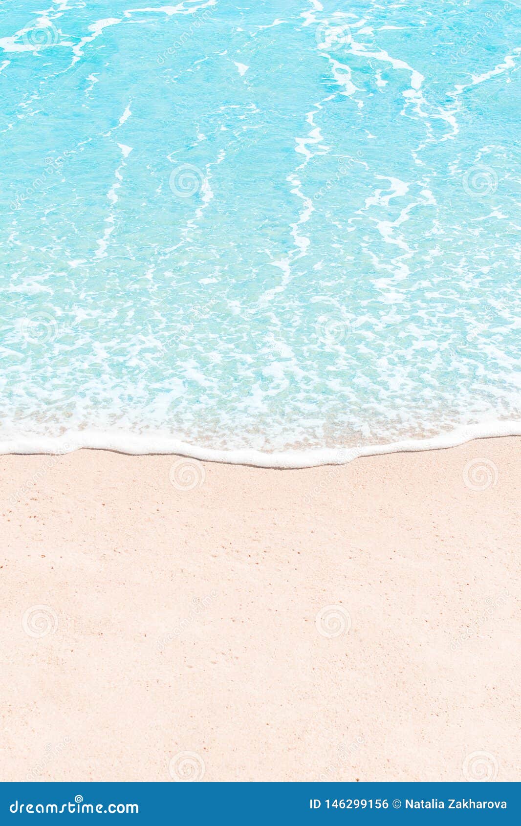 Soft Wave of Blue Sea on Sandy Beach. Summer Background Stock Photo ...