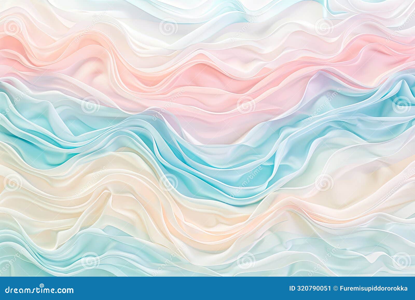 Soft Wave Patterns in Light Colors, Creating a Calming and Cute ...