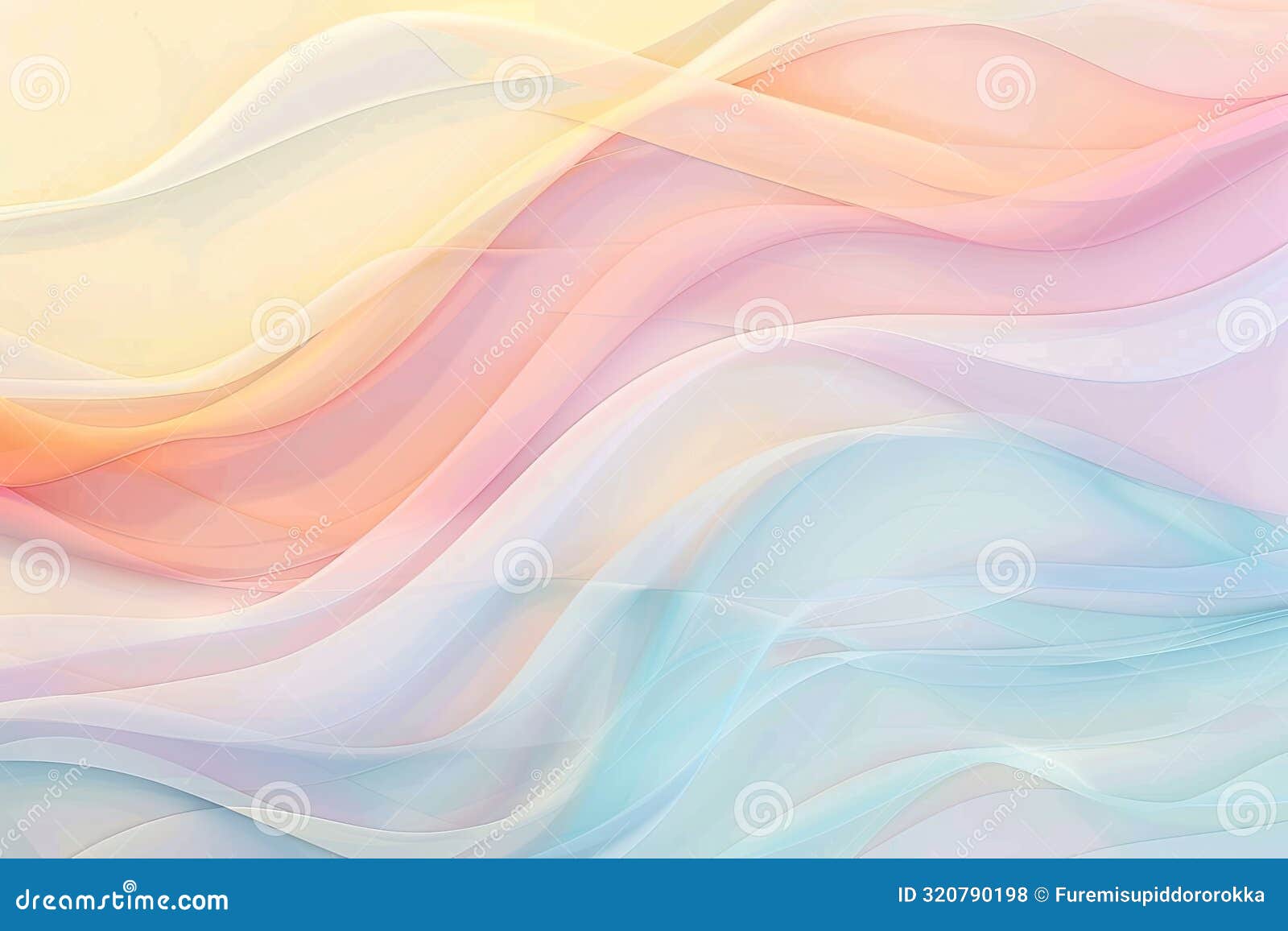 Soft Wave Patterns in Light Colors, Creating a Calming and Cute ...