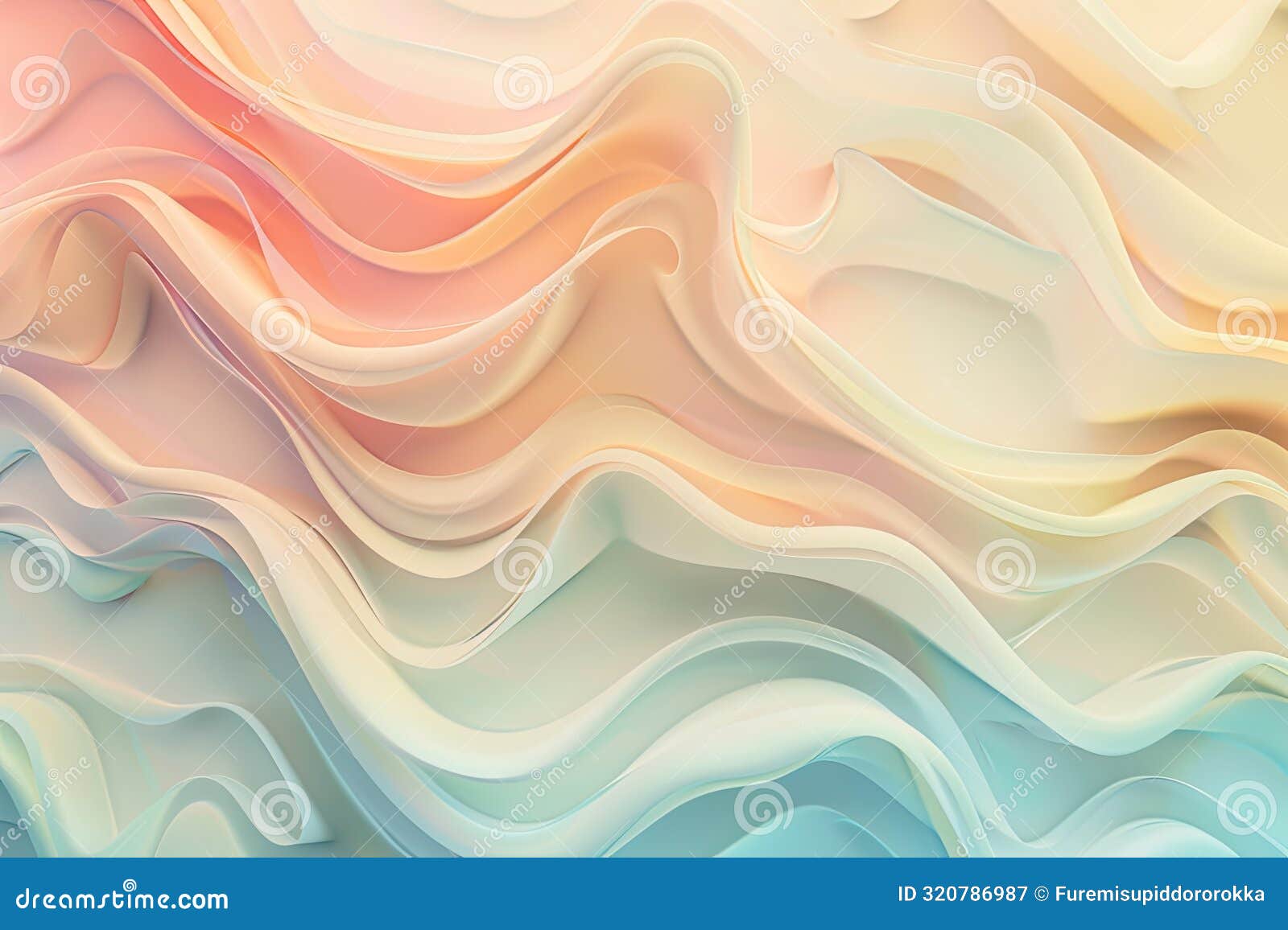 Soft Wave Patterns in Light Colors, Creating a Calming and Cute ...