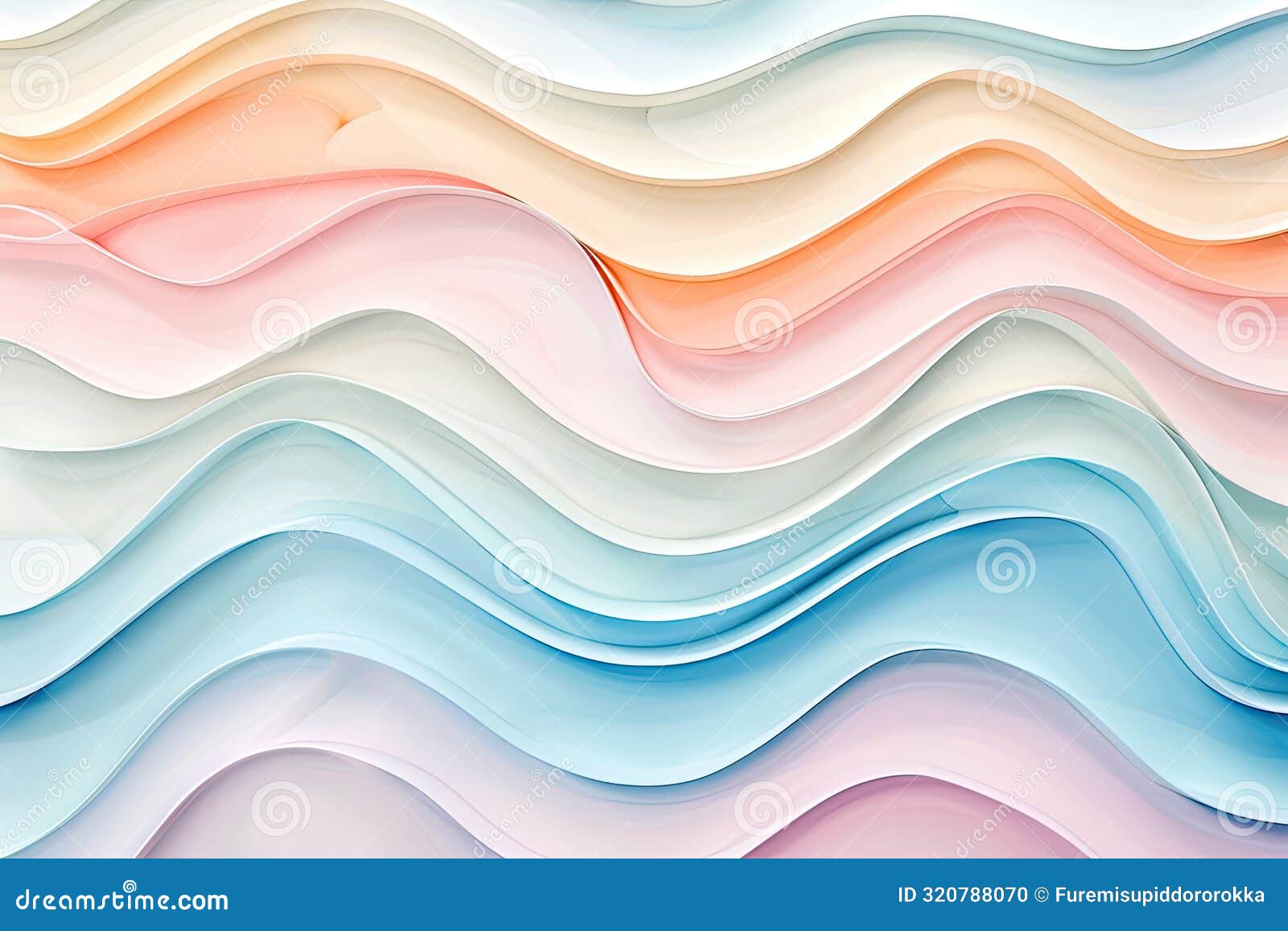 Soft Wave Patterns in Light Colors, Creating a Calming and Cute ...
