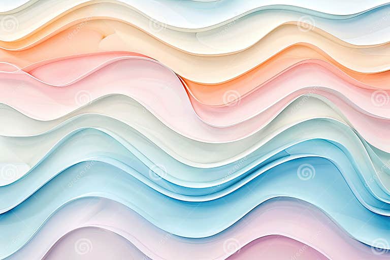 Soft Wave Patterns in Light Colors, Creating a Calming and Cute ...