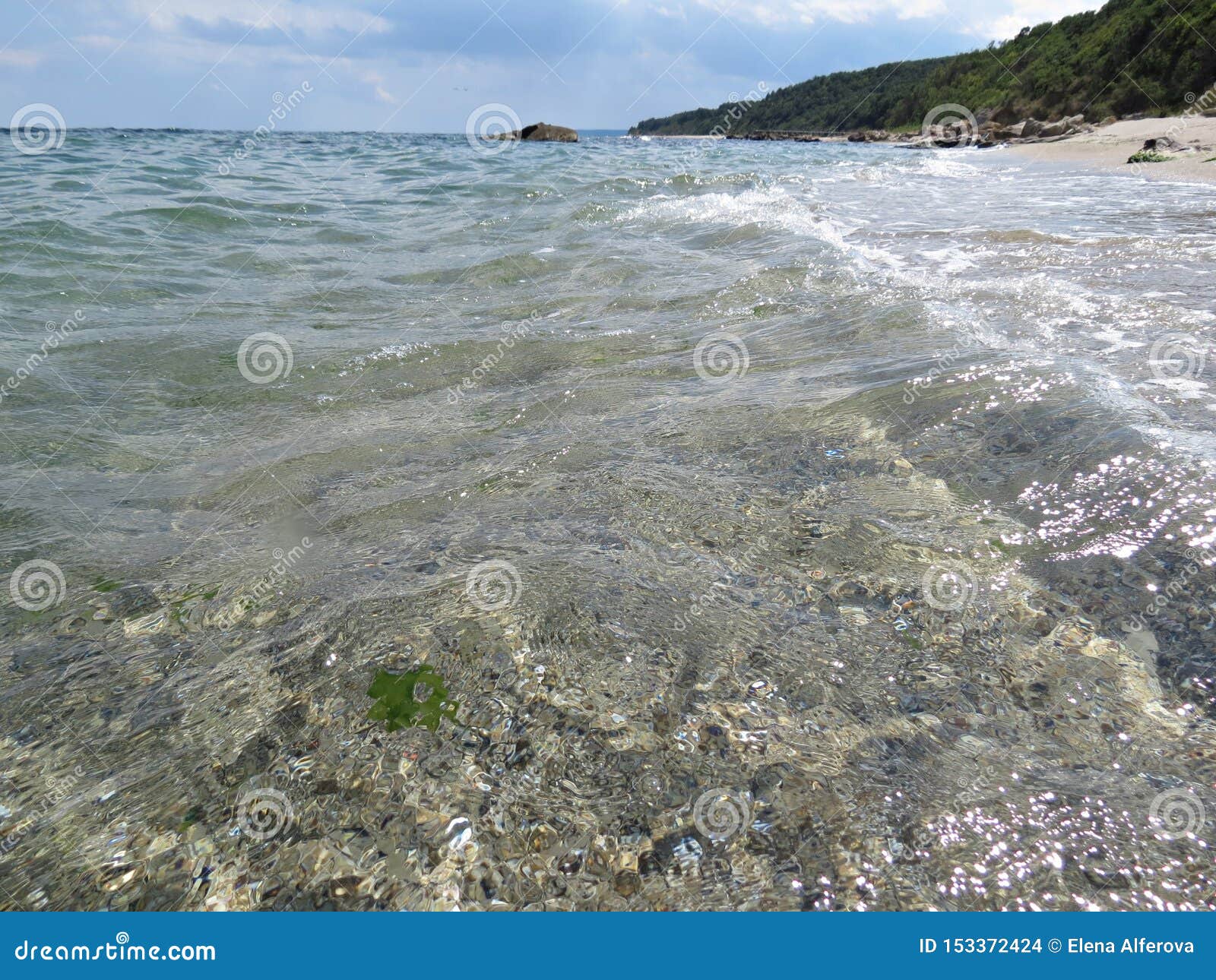 Soft Wave of the Sea on the Beach Stock Photo - Image of idyllic ...