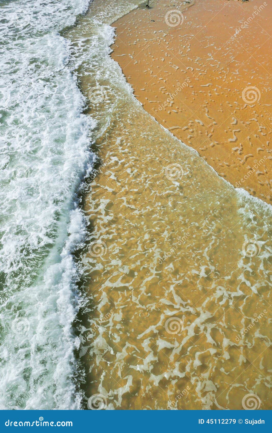 Soft Wave of the Sea on Sandy Beach Stock Image - Image of ripple ...