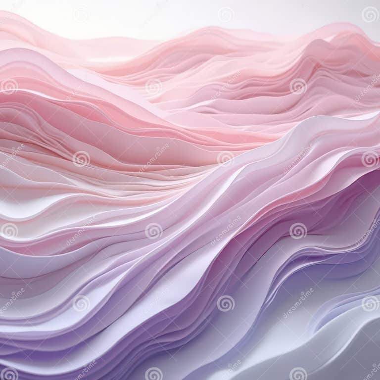 Pastel Calming Wave Layered Pattern Stock Illustration - Illustration ...
