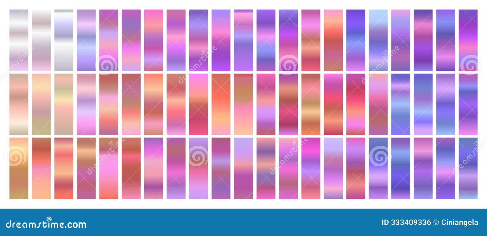 Soft Web Swatch Gradient Set with Pastel Colors Stock Illustration ...