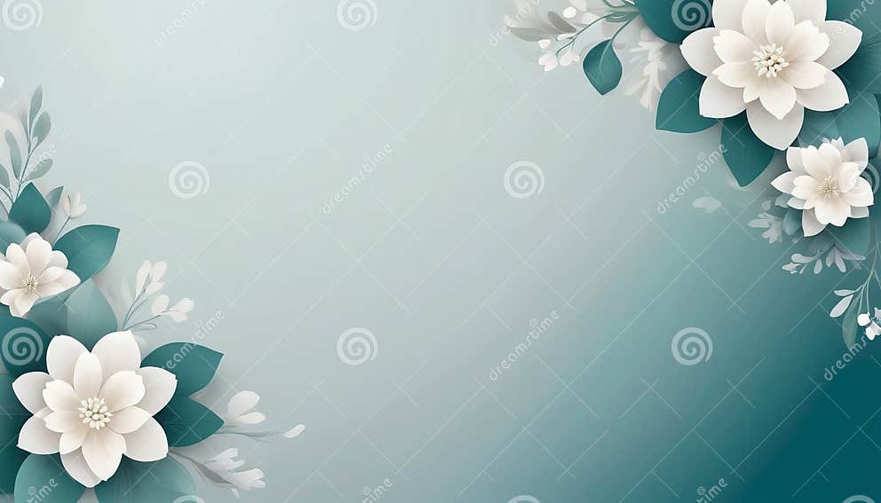 Soft White Flower Background with Empty Space Stock Illustration ...