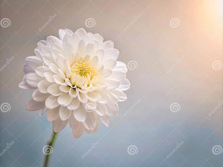 Soft White Flower on One Side of Background with Emptyspace Stock ...