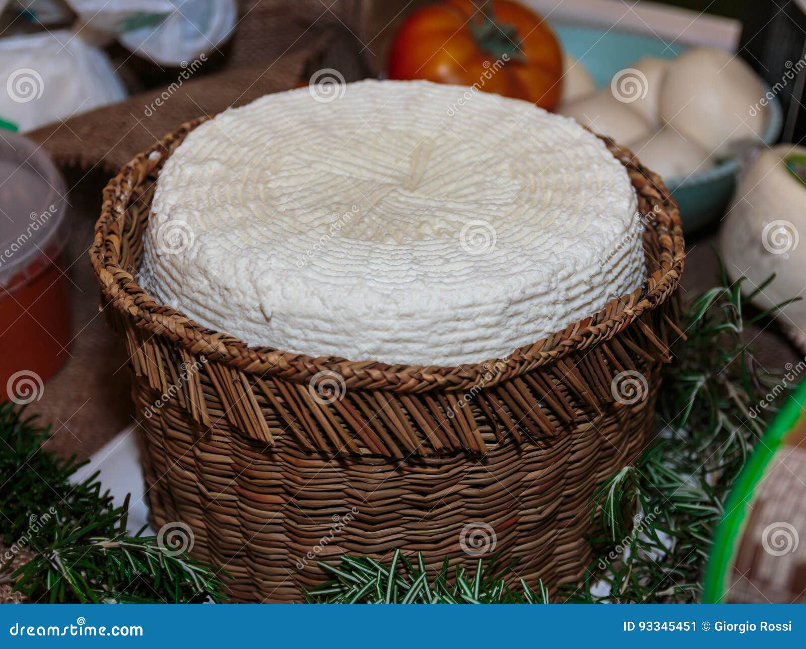 Soft White Italian Cheese, Ricotta Stock Image - Image of delicious ...