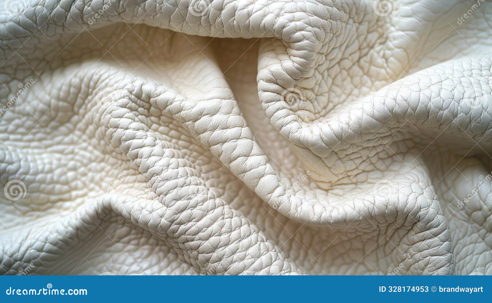 Textured White Leather Material Draped Elegantly on Surface Stock ...