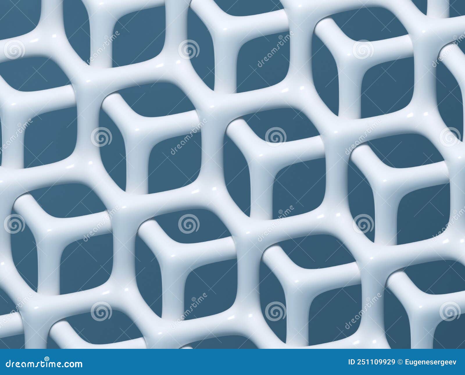 Soft White Octogonal Meshes Over Blue Background Stock Illustration ...