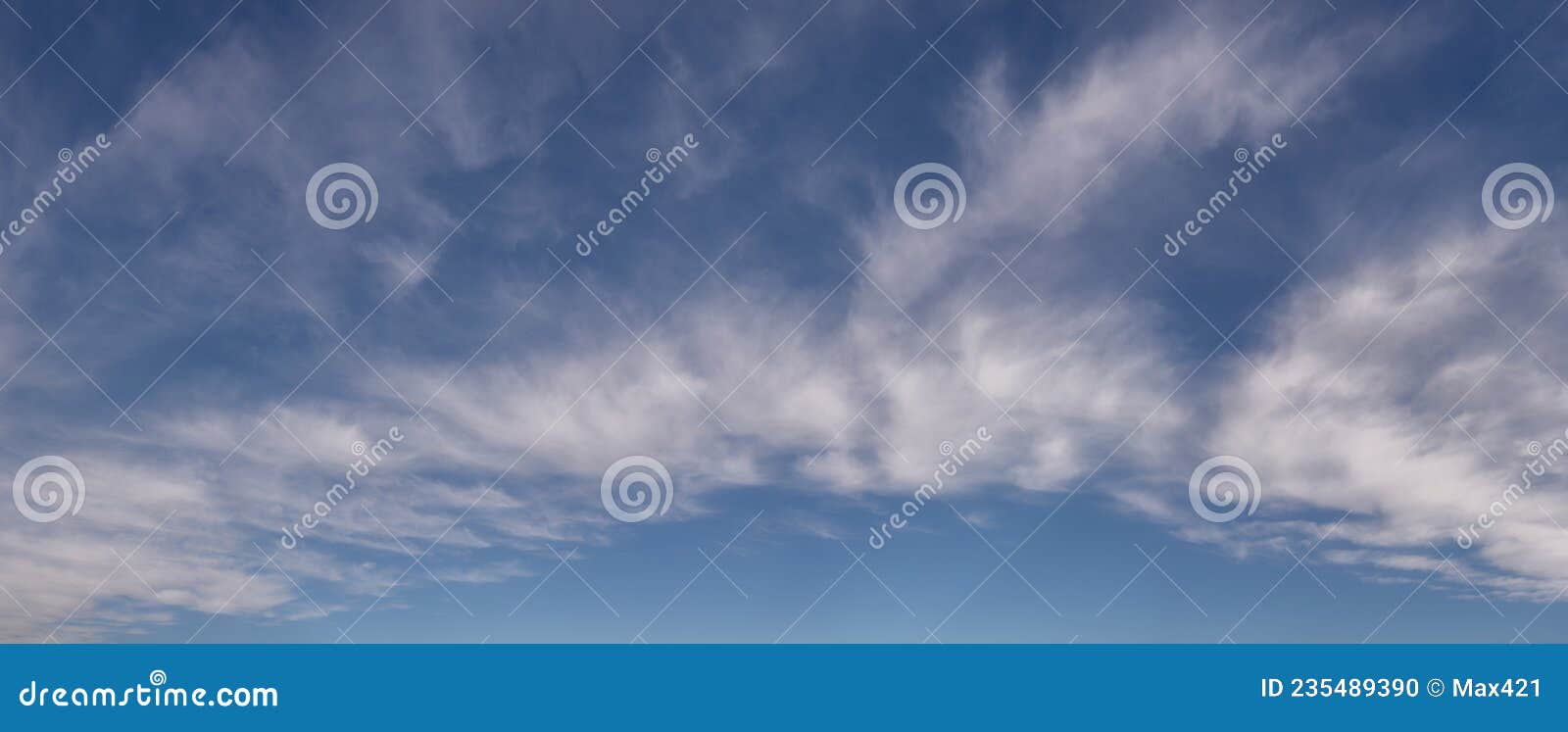 Soft Wind Swept Clouds, Panorama Format Stock Photo - Image of ...