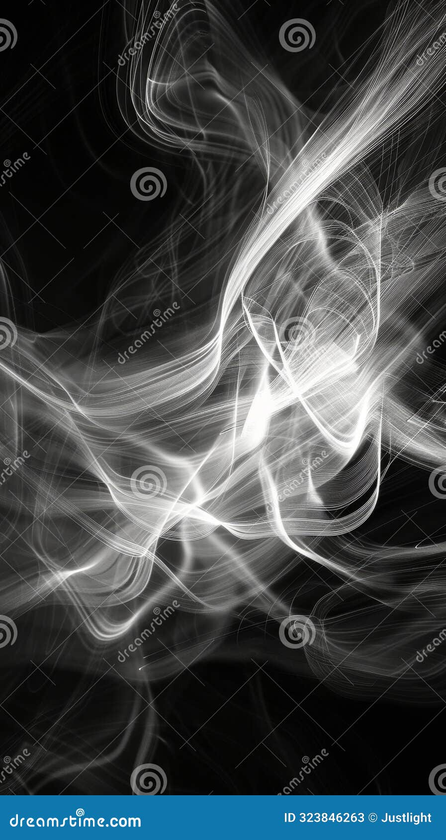 Soft Wispy Light Trails Dance Across the Frame Creating an Abstract and ...