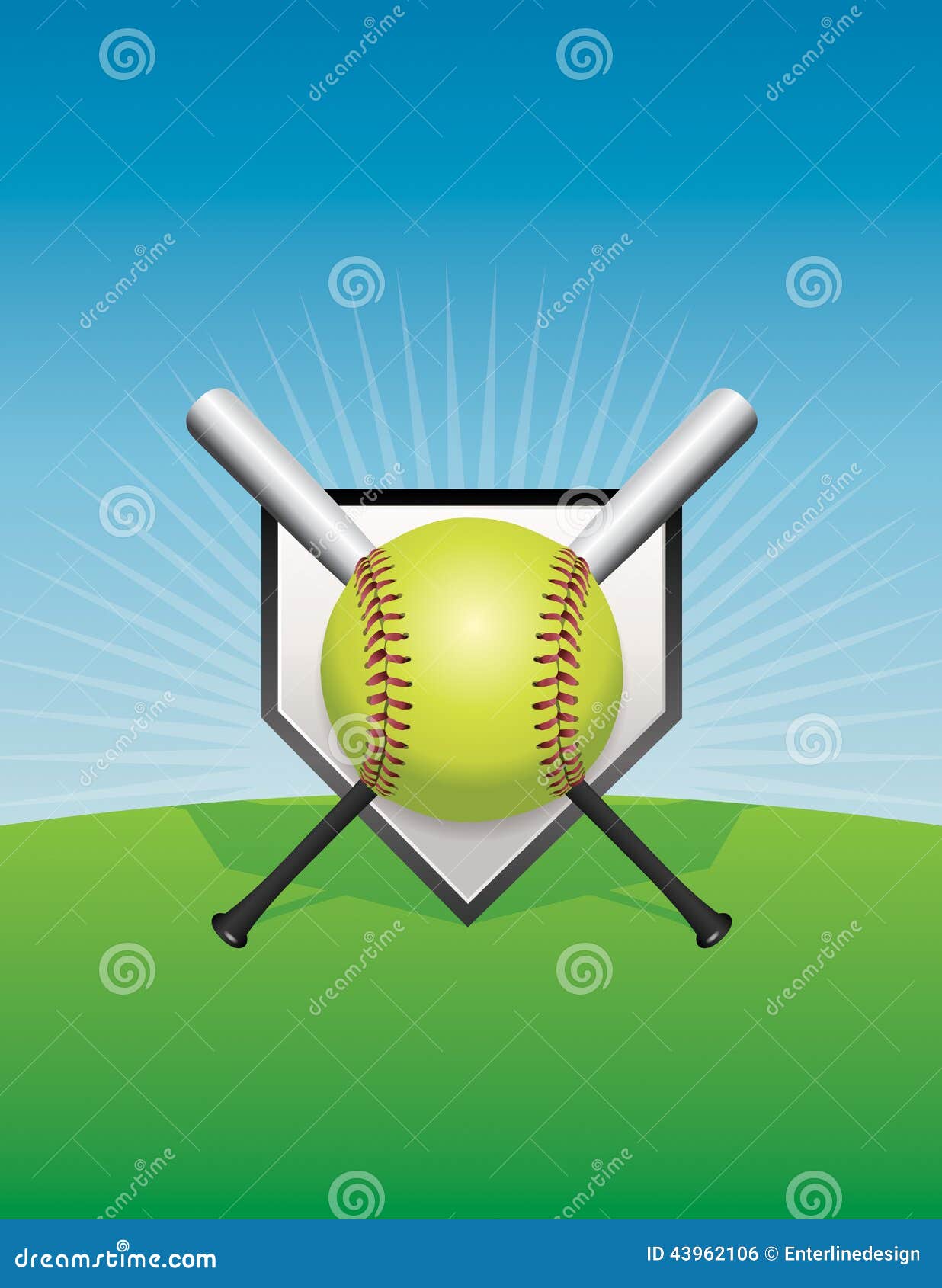 Softball Background Illustration Stock Vector - Illustration of copy ...