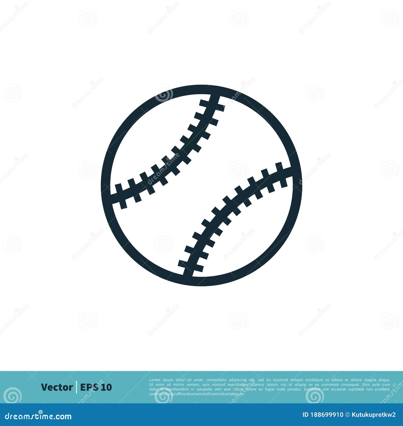 Softball, Baseball, Ball Icon Vector Logo Template Illustration Design ...