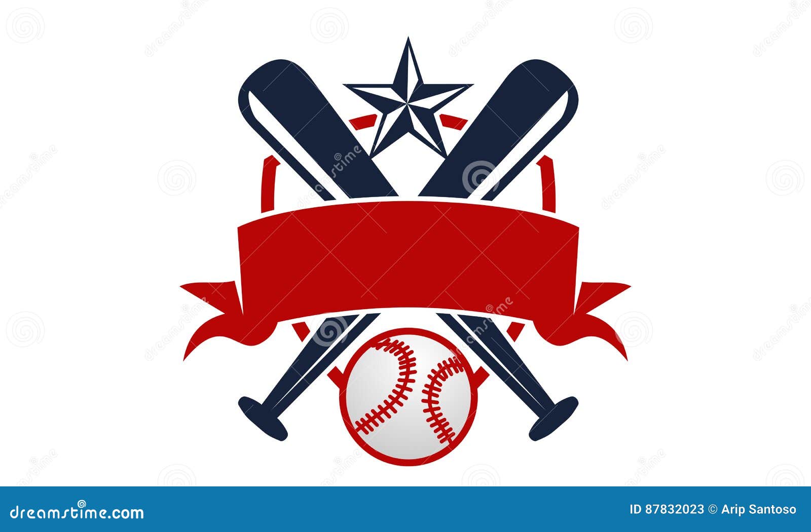 Softball Baseball Template stock vector. Illustration of ribbon - 87832023