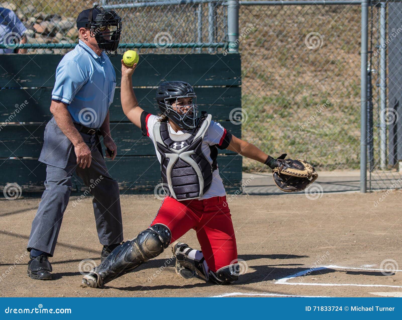 Softball Catcher editorial stock image. Image of pitching - 71833724