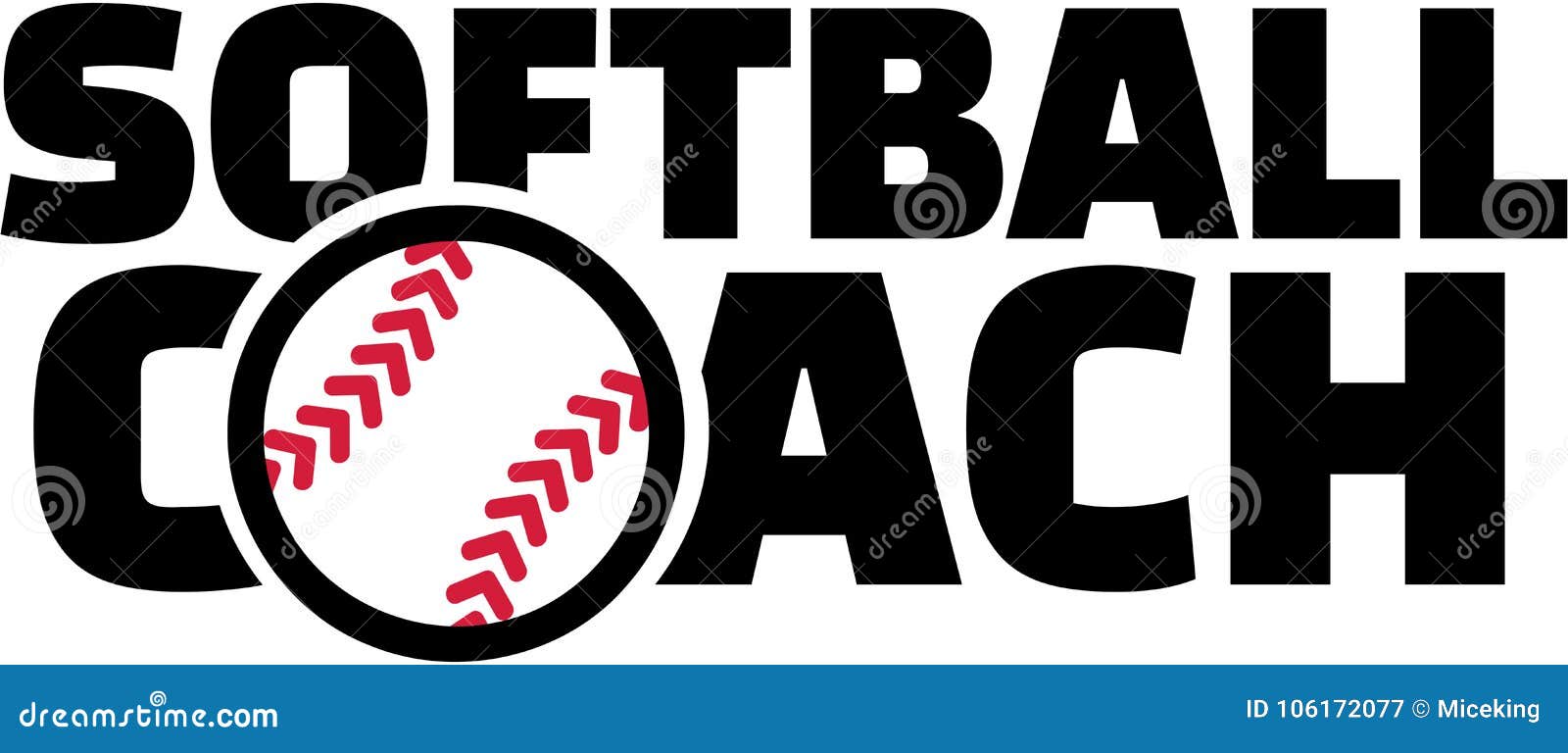 Softball coach stock vector. Illustration of vector - 106172077