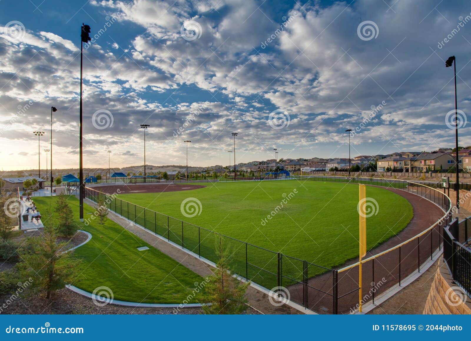 Softball field stock image. Image of game, green, ballpark - 11578695