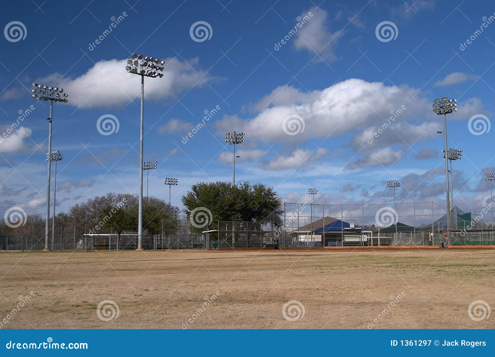 Softball fields stock image. Image of athletics, fields - 1361297