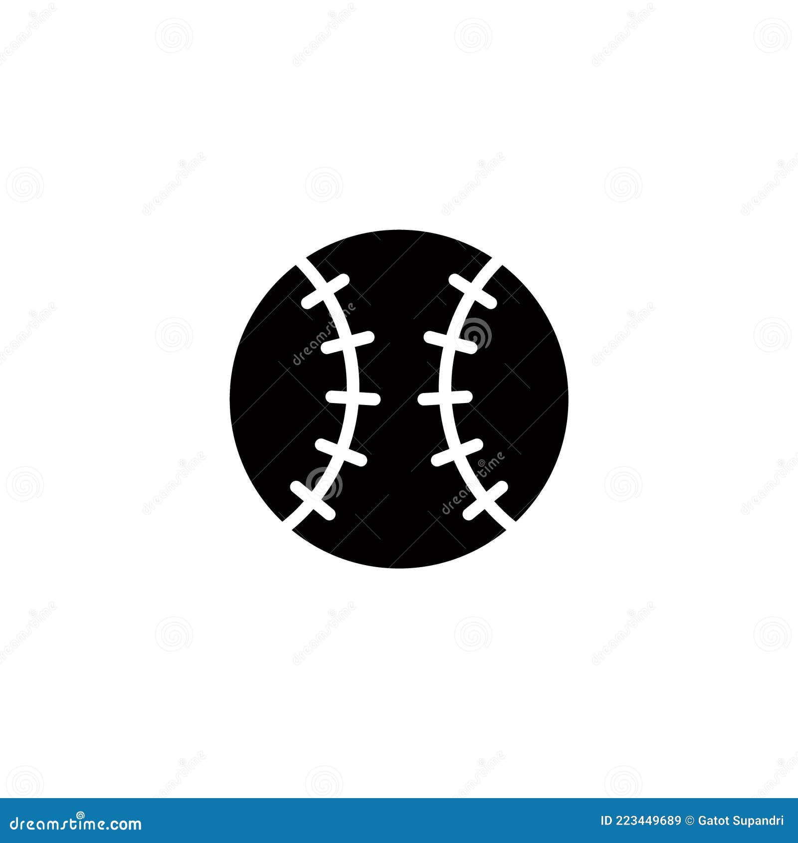 Softball Icon Vector Logo Design Template Stock Vector - Illustration ...
