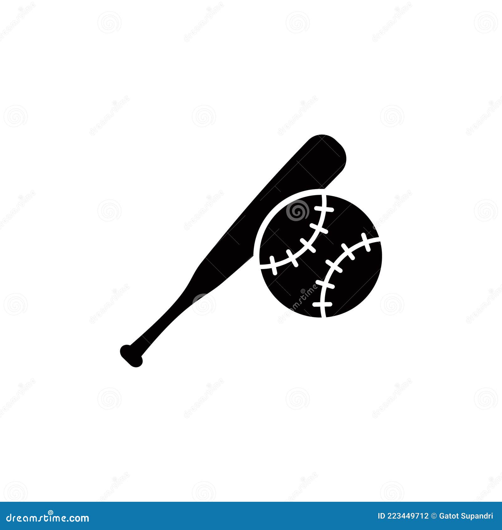 Softball Icon Vector Logo Design Template Stock Vector - Illustration ...