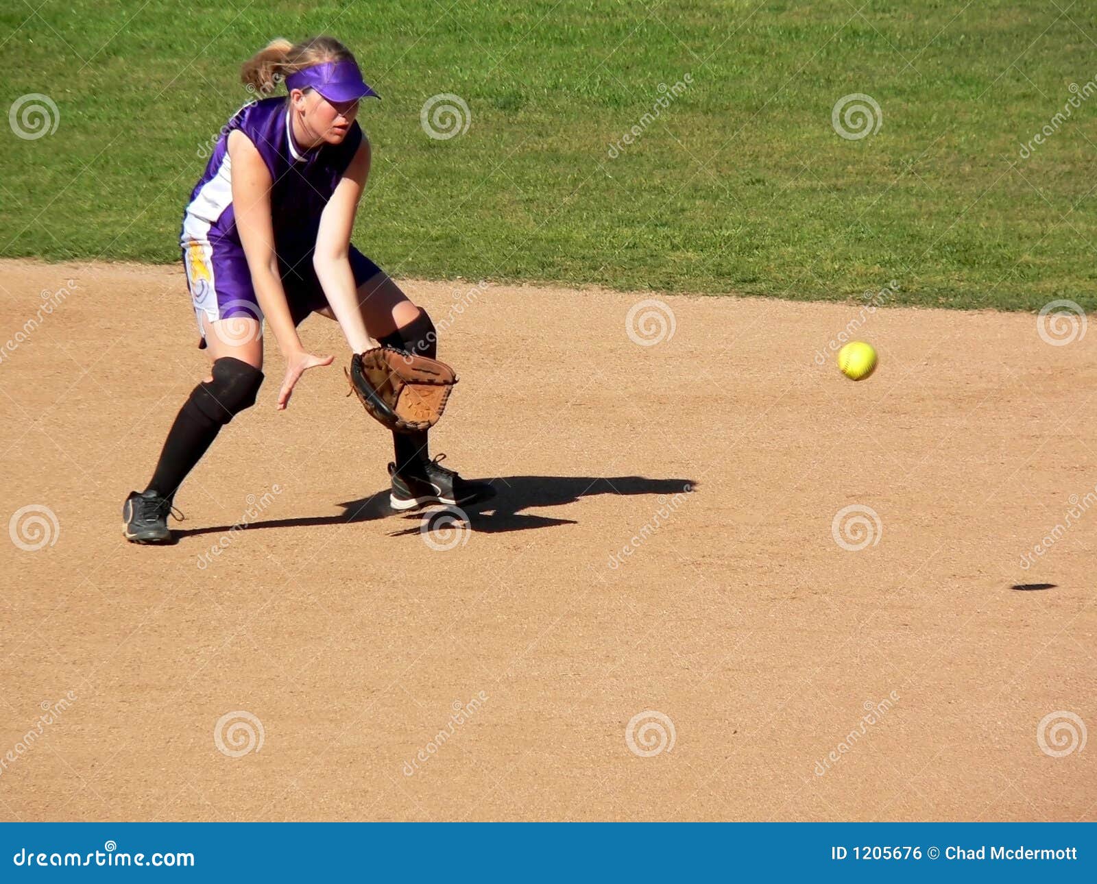 Softball Player stock photo. Image of woman, uniform, grass - 1205676