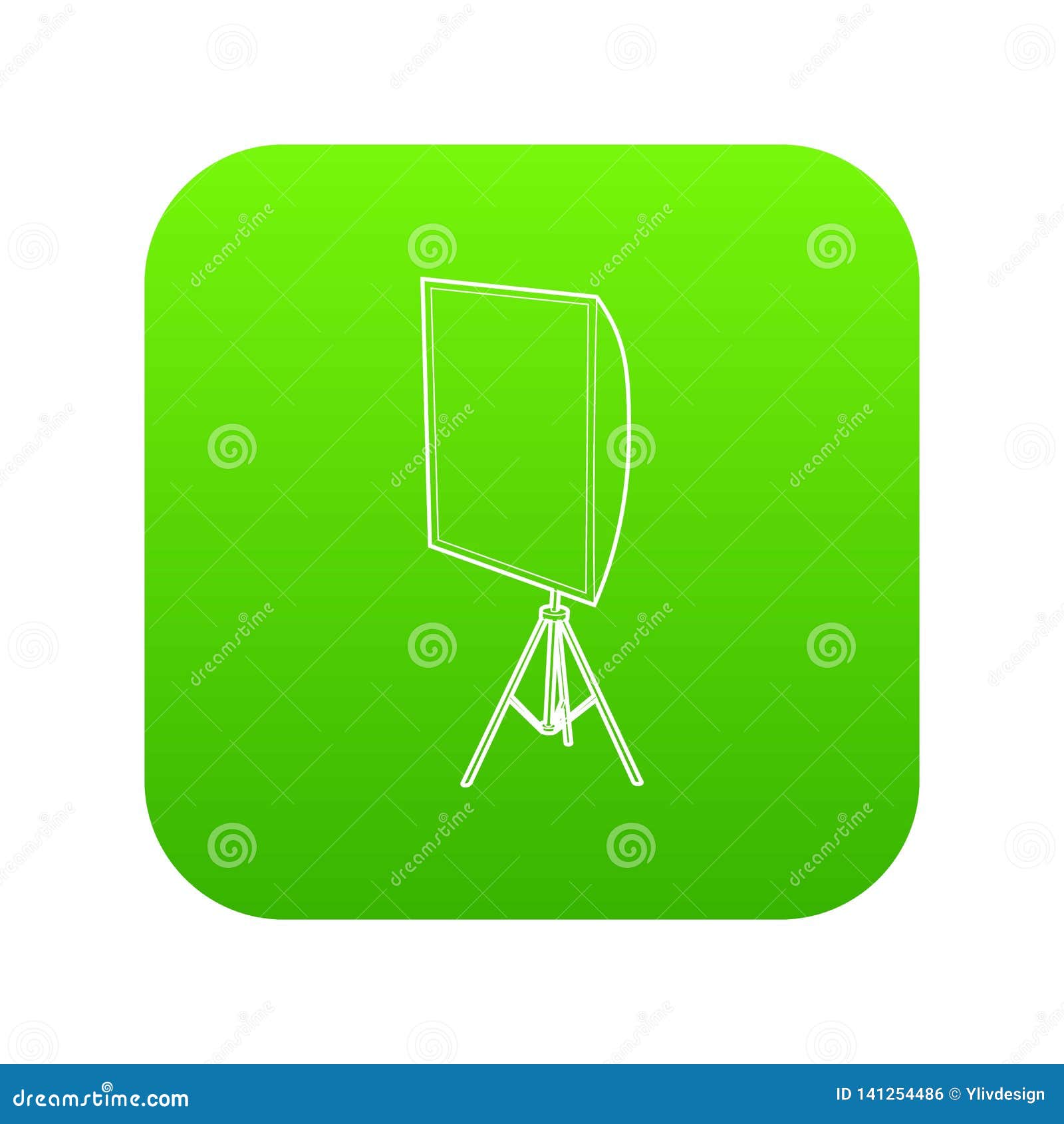 Softbox icon green vector stock vector. Illustration of photographer ...