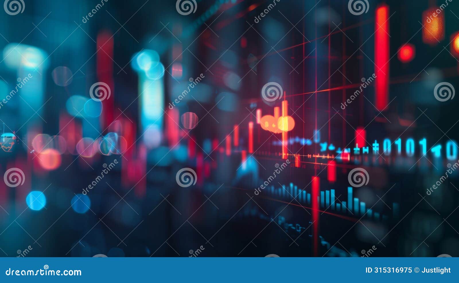Softly Blurred Mathematical Formulas and Stock Market Charts As a ...