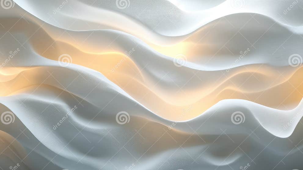 Softly Illuminated 3D Surface, Flowing Light and Shadow Interplay ...