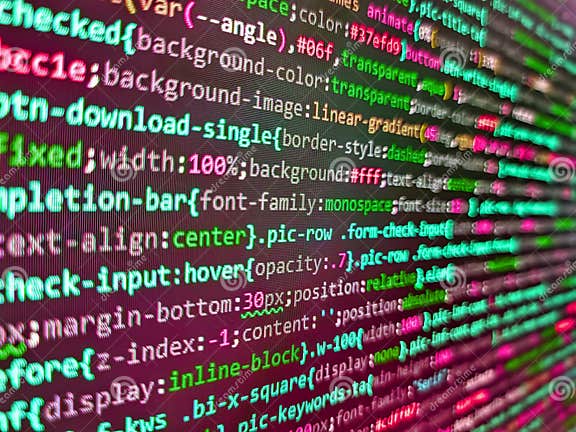 Software Abstract Background. Code of Javascript Language on White ...