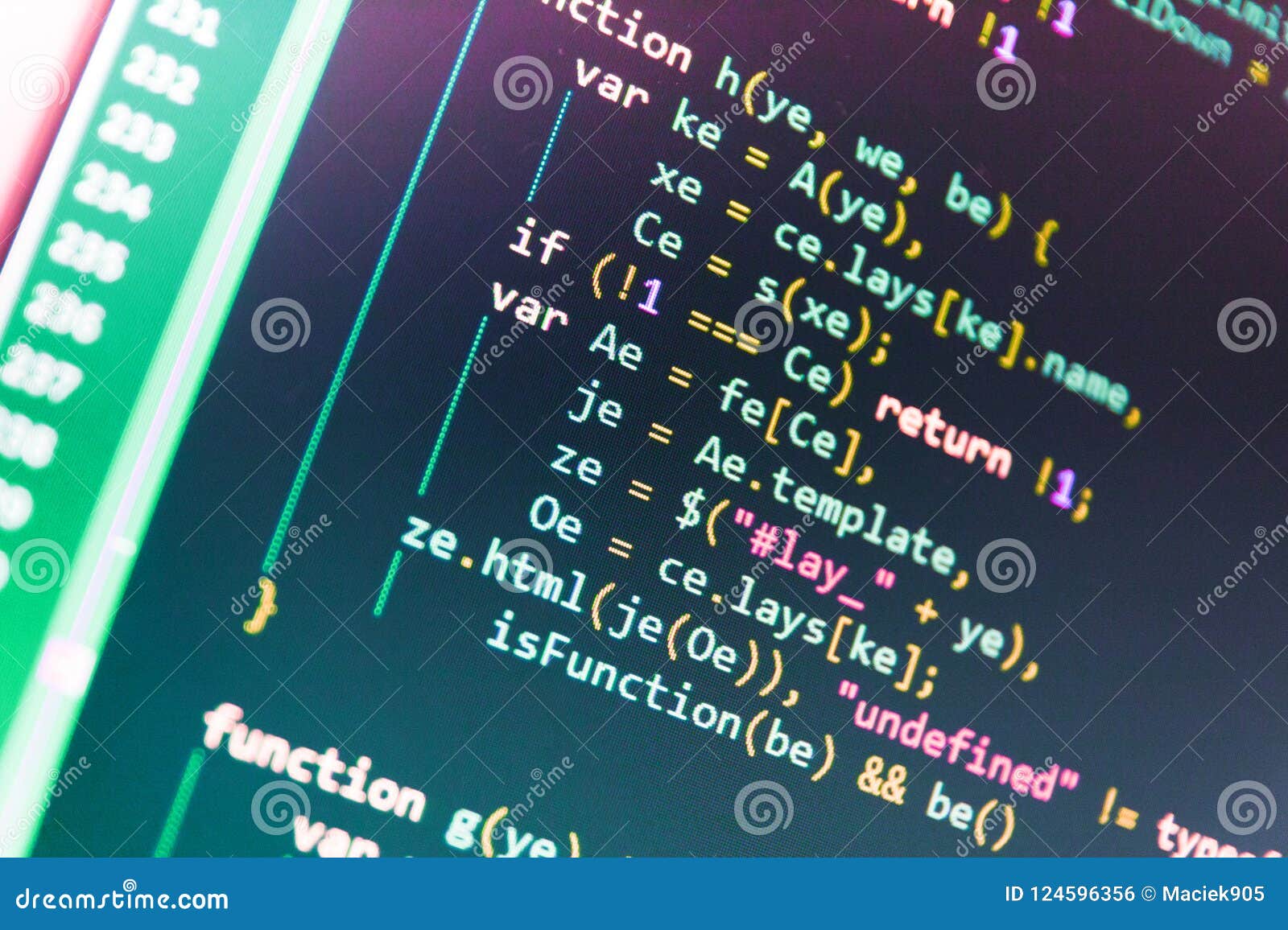 Creative Focus Effect. Website Code Stock Photo - Image of abstract ...