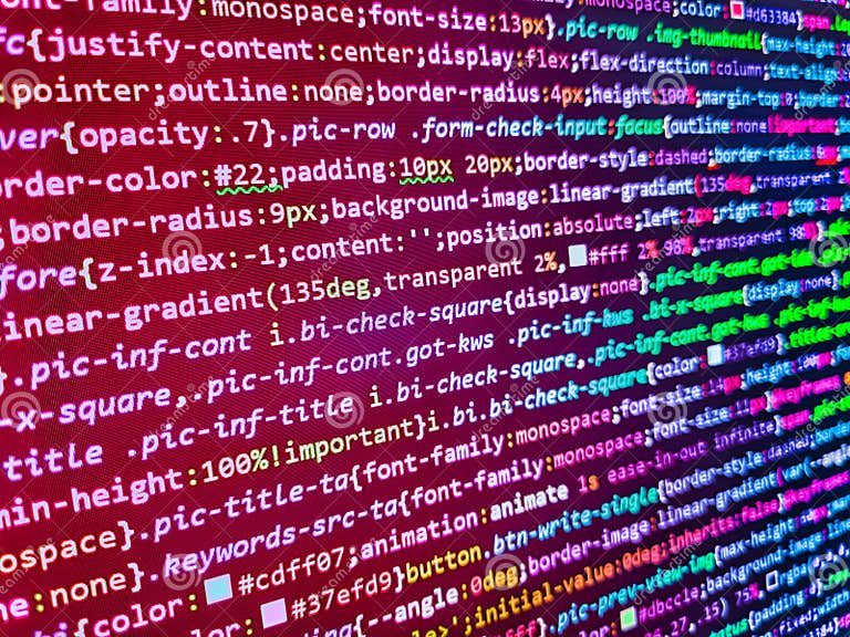 Software Abstract Background. Screenshot with Random Parts of Program ...