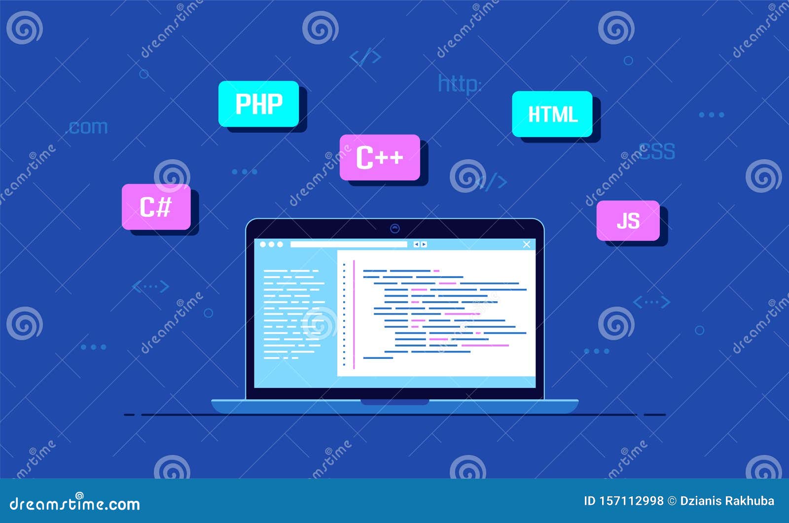 Software and Application Development Stock Vector - Illustration of ...