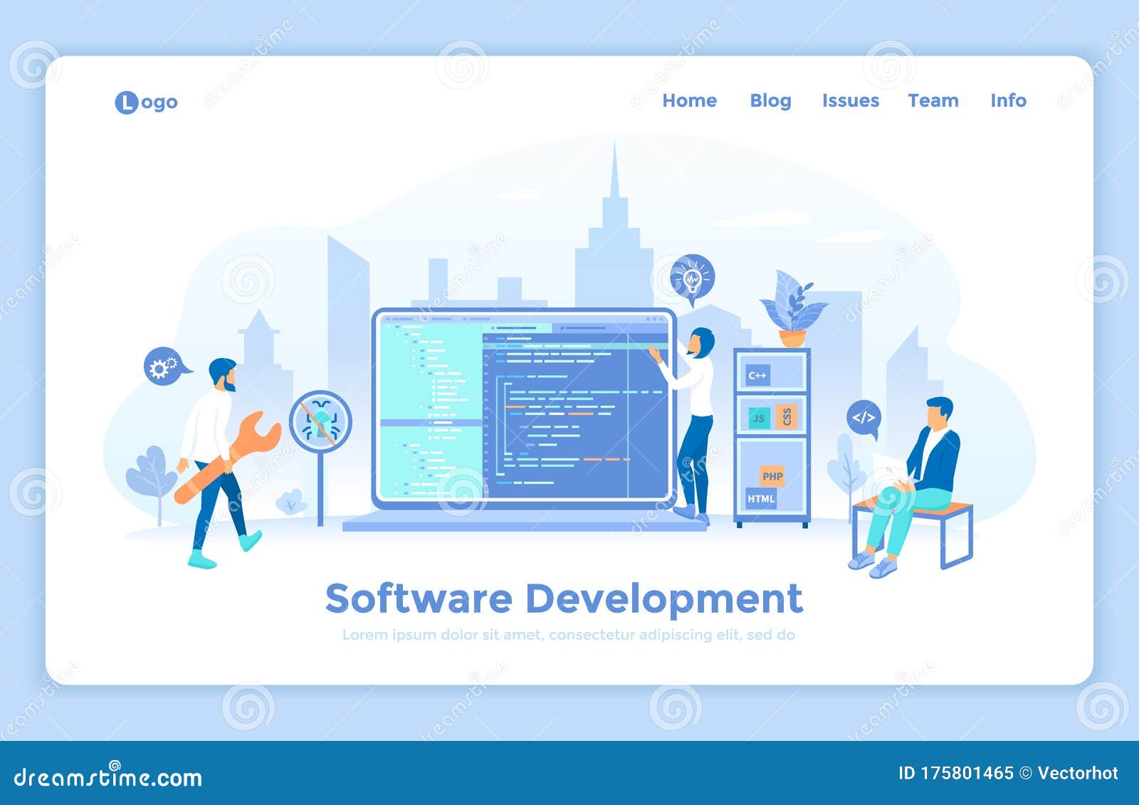 Software Application Development and Programming. Programmers Team ...